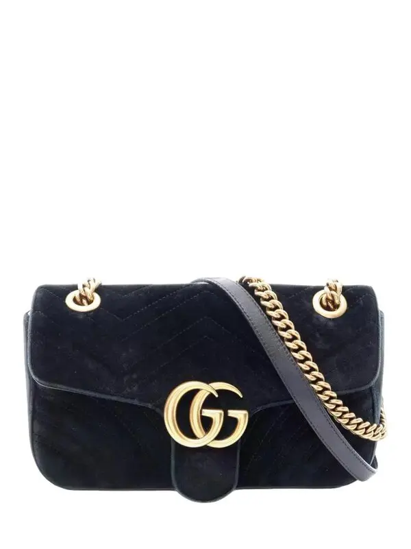 Gucci Gg Marmont Quilted Shoulder Bag - Black