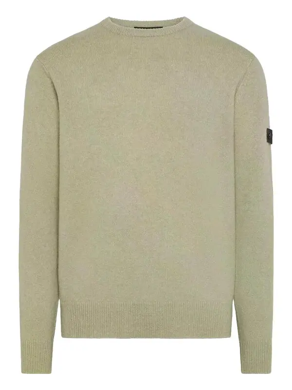 Peuterey Logo-patch Crew-neck Sweater - Green
