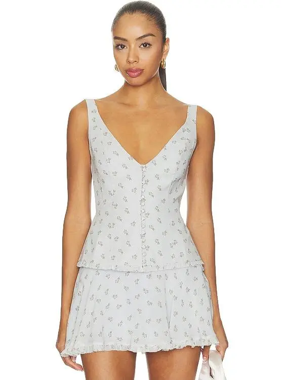 MIRROR PALAIS Blueberry Buttercream Vest Top In In . Also - Blue
