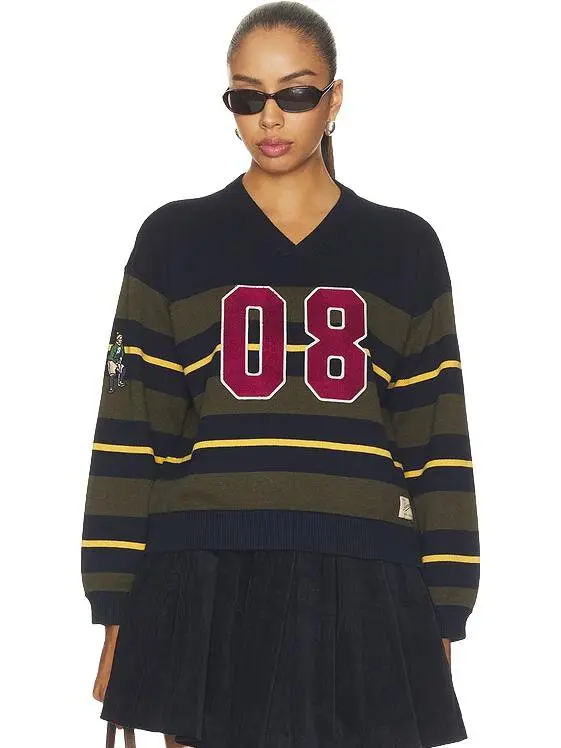 Sea Mina Novelty Vneck Sweater In . Also - Multi
