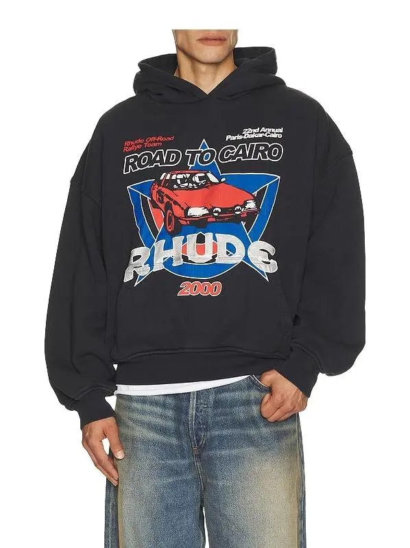 Rhude Road To Cairo Hoodie In . Also - Black