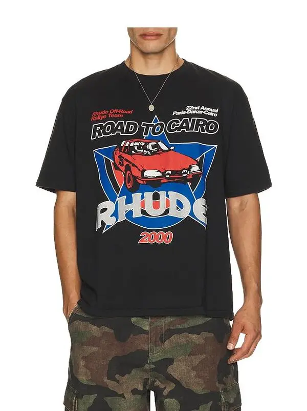 Rhude Road To Cairo Tee In . Also - Black