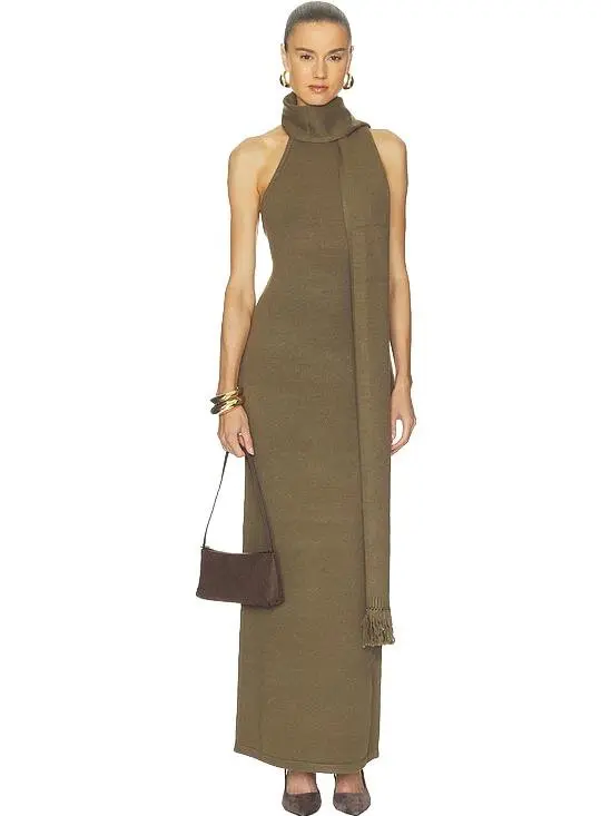 SEROYA Kenni Knit Dress In . Also - Olive