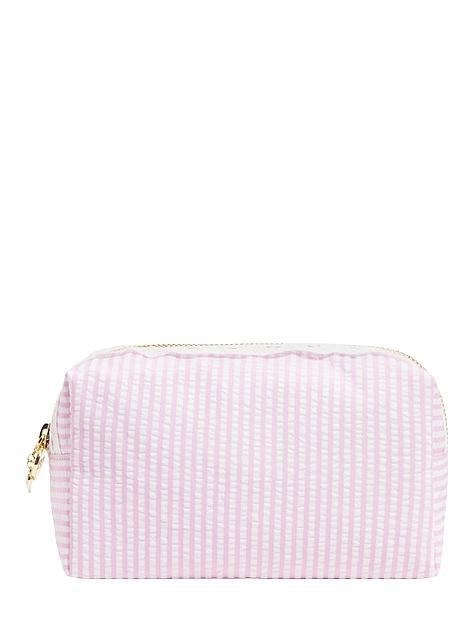 Stoney Clover Lane Small Pouch In Seersucker - Pink