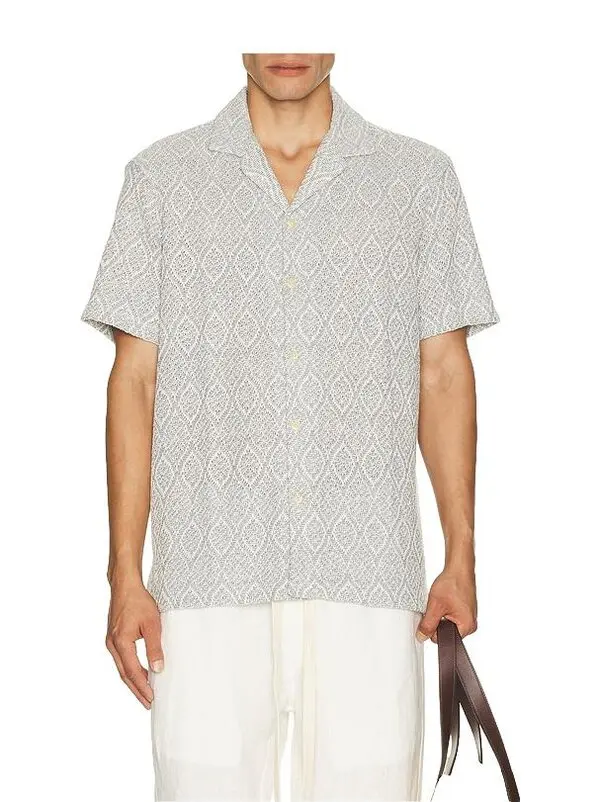 Faherty Brand Short Sleeve Oasis Camp Shirt In . Also - Blue