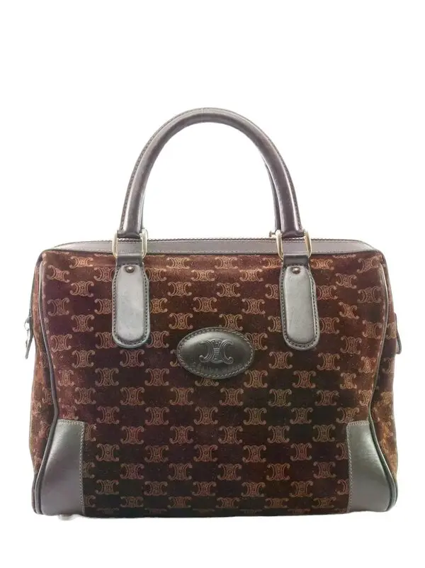 Celine 2000s Macadam Boston Handbag - Brown