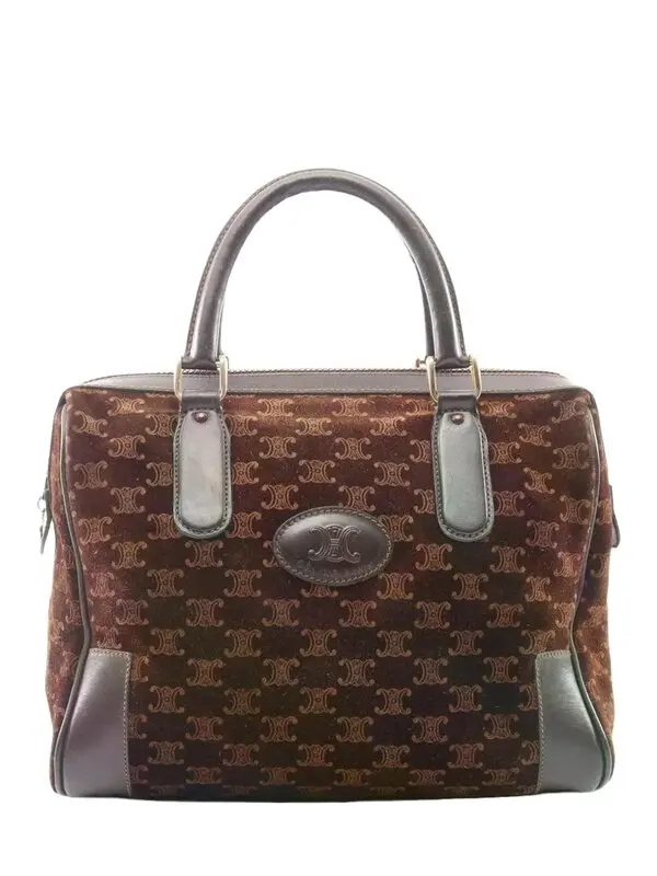Celine Macadam Boston Handbag - Brown