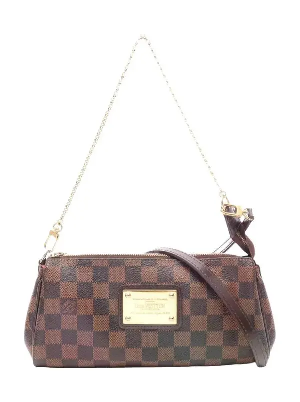 LOUIS VUITTON 2011 Eva Damier Ebene Shoulder Bag - Brown