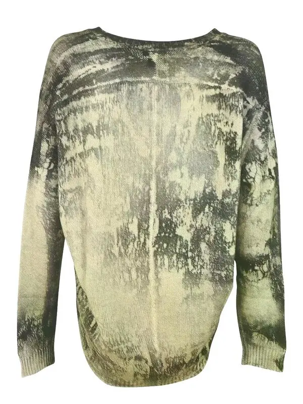 Avant Toi Tie-dye V-neck Sweater - Neutrals