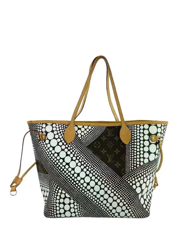 LOUIS VUITTON 2012 Monogram Yayoi Kusama Neverfull Tote Bag - Brown