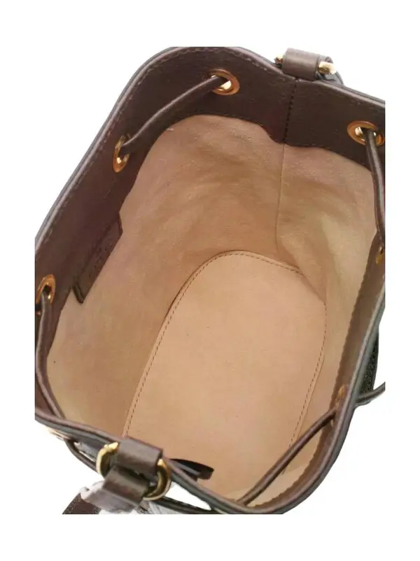 Gucci Gg Supreme Canvas Mini Ophidia Bucket Bag - Brown