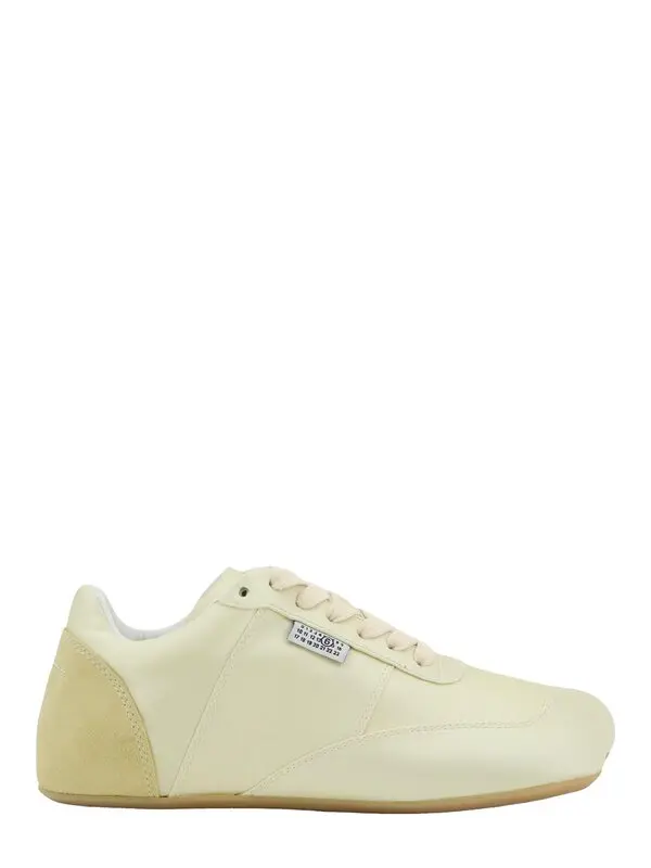 MAISON MARGIELA Factory Satin Sneakers With Side Logo Label - Beige