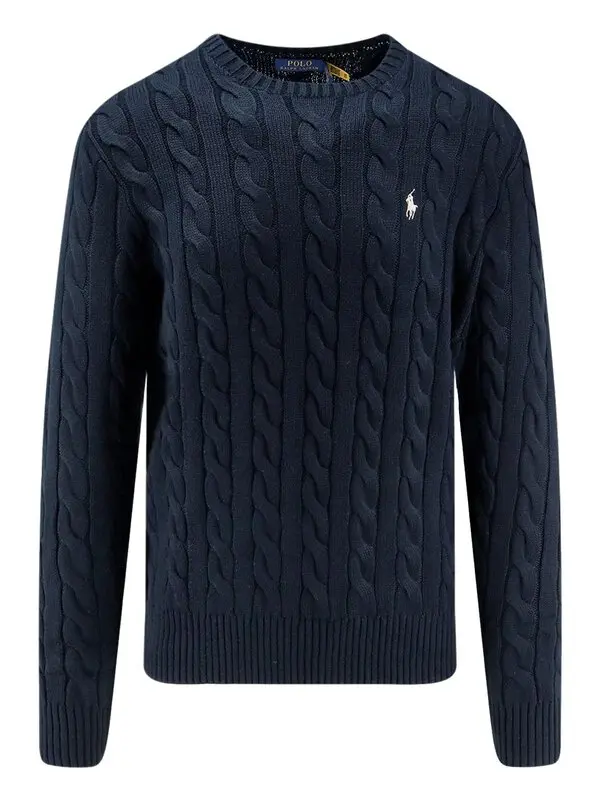 Polo Ralph Lauren Cotton Sweater With Cable Knit - Blue