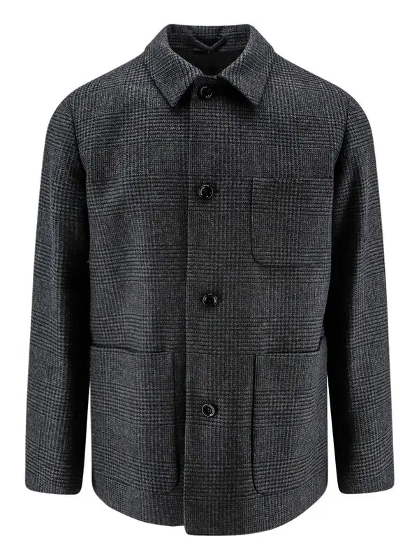 LARDINI Wool And Cashmere Blend Jacket - Grey