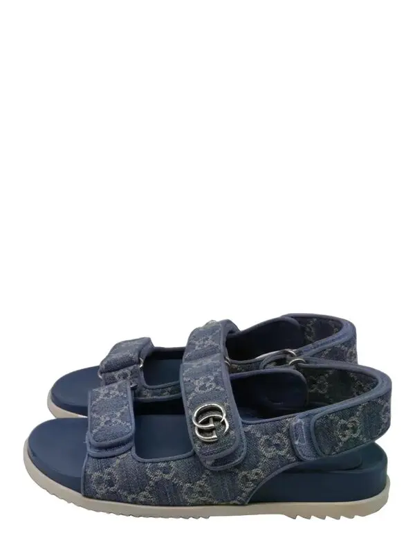 Gucci Moritz Gg Slingback Sandals - Blue