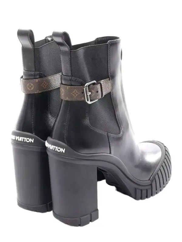 LOUIS VUITTON Ruby Monogram Ankle Boots - Black