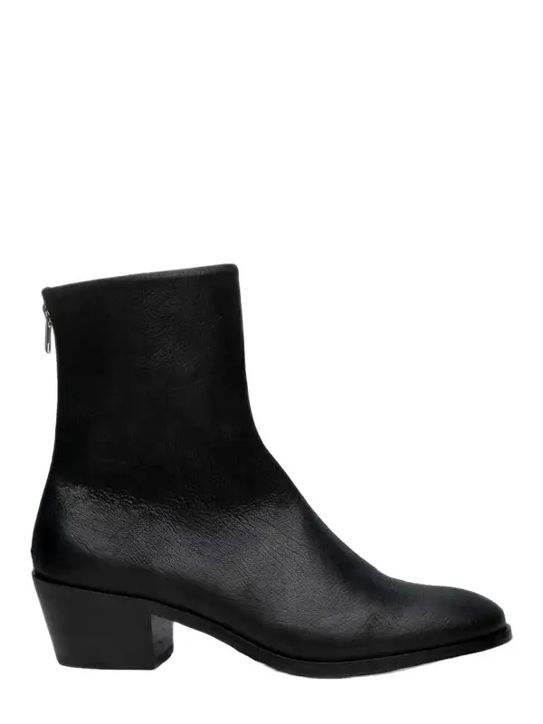 SINE & COSINE Paco Leather Ankle Boots - Black