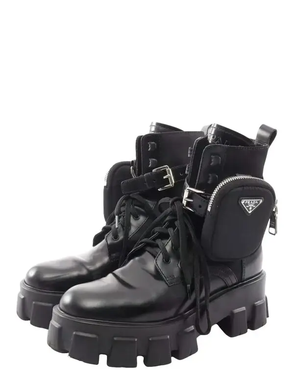 Prada Monolith Re-nylon Ankle Boots - Black