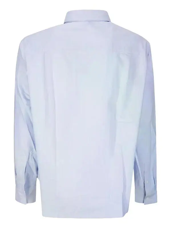 Maison Kitsuné Profile Fox Long-sleeve Shirt - Blue