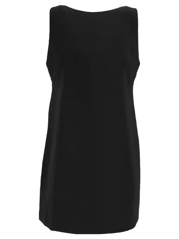 ELEH Bow-detail Open-back Mini Dress - Black