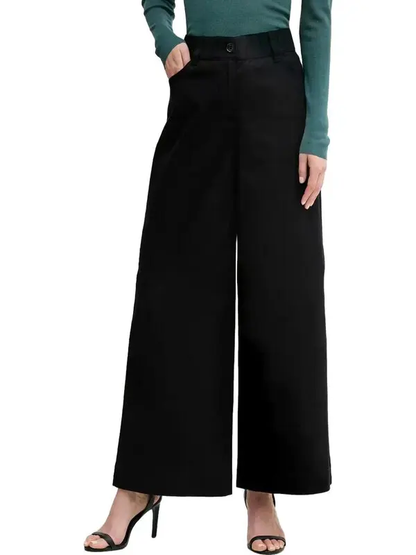 Sisley Wide-leg Trousers - Black
