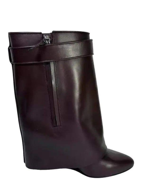 Givenchy Shark Lock Wedge Ankle Boots - Brown