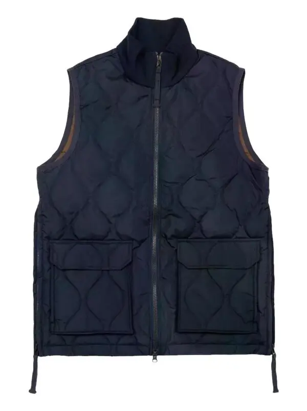 Taion Quilted High-neck Gilet - Blue