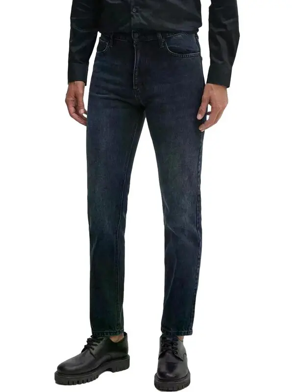 Sisley Faded-effect Straight-leg Jeans - Blue