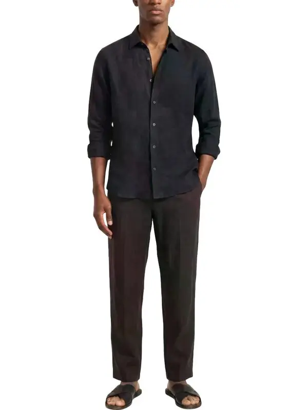 Orlebar Brown Giles Stitched Textured-linen Shirt - Grey