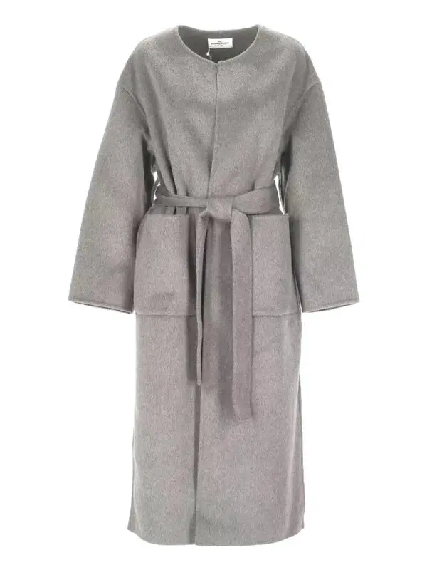 THE DYNAMIS STUDIO Belted Wool Coat - Grey