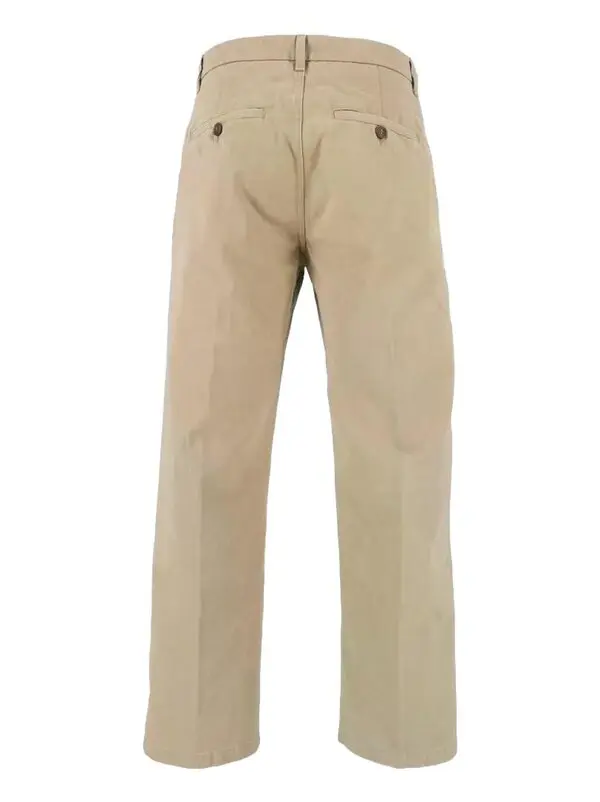 TELA GENOVA Renzo Gabardine Heritage Chino Trousers - Neutrals