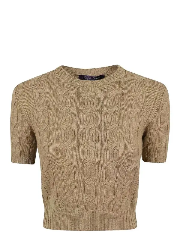 Polo Ralph Lauren Cashmere Cable-knit Cropped Jumper - Neutrals