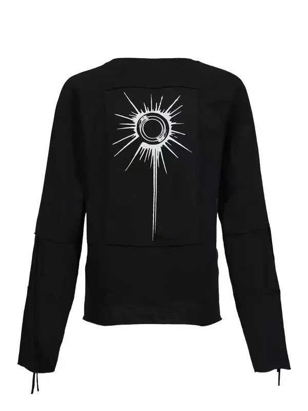 UNDER THE SIGN Wasteland Printed Patchwork T-shirt - Black