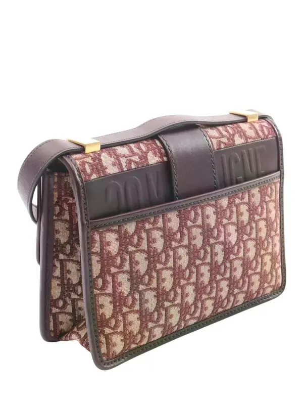 Dior Oblique Canvas 30 Montaigne Flap Cross Body Bag - Red