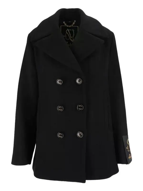 SEALUP Sibilla Double-breasted Pea Coat - Black