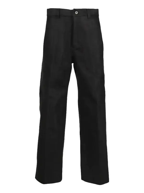 BIBLIOTHERK Moleskin Straight-leg Trousers - Black