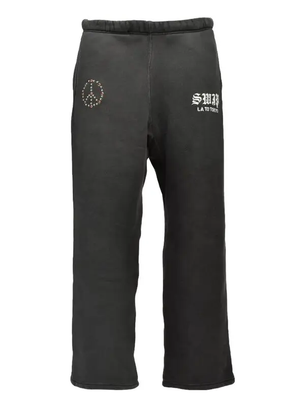 SWJP Stud-embellished Track Pants - Grey