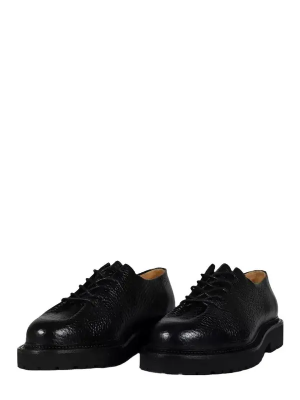 JACQUES SOLOVIÈRE PARIS Edouard Lug Bold Grained Leather Derby Shoes - Black