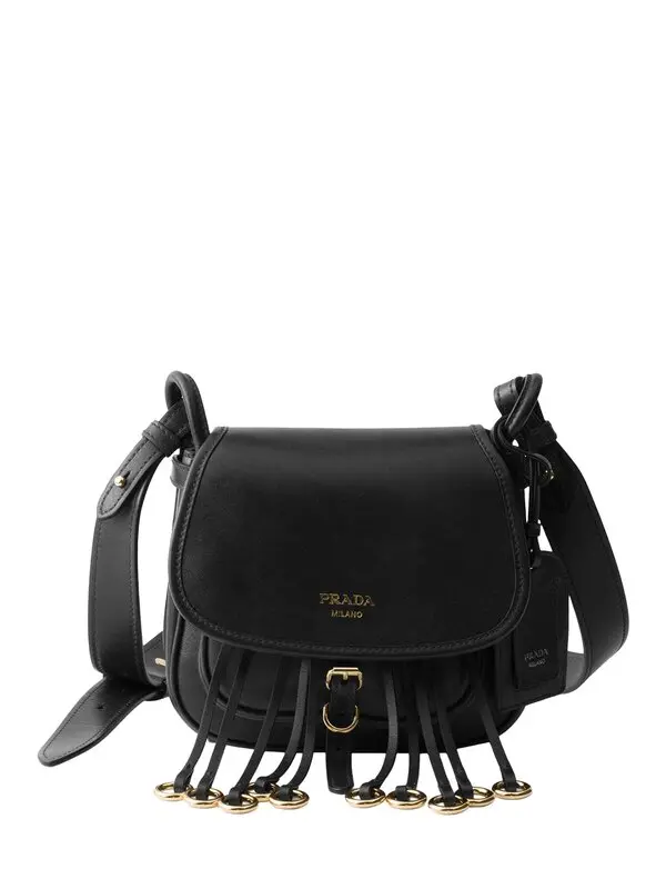 Prada Corsaire Leather Shoulder Bag - Black