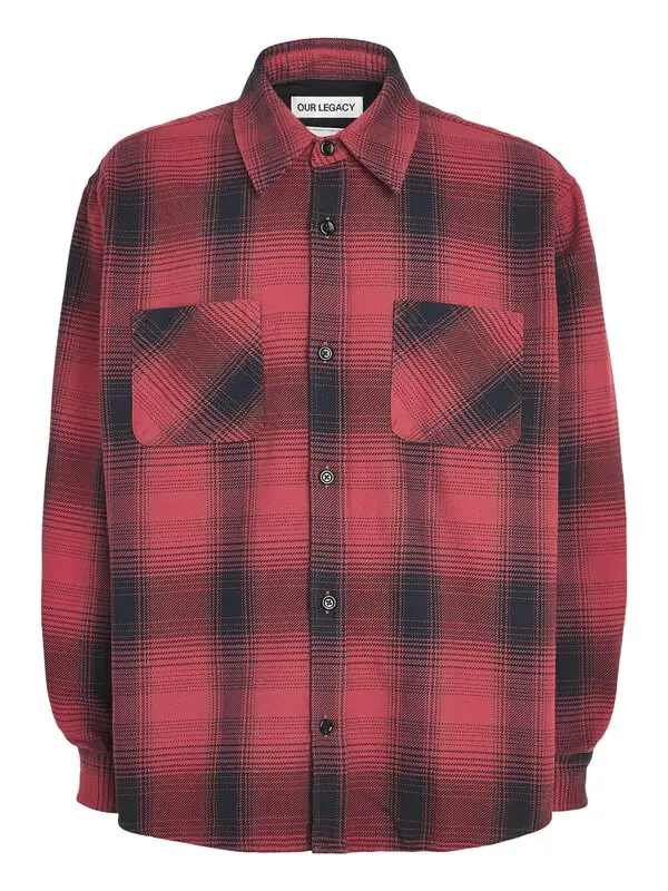 Our Legacy Cotton Check Whoppin Shirt - Red