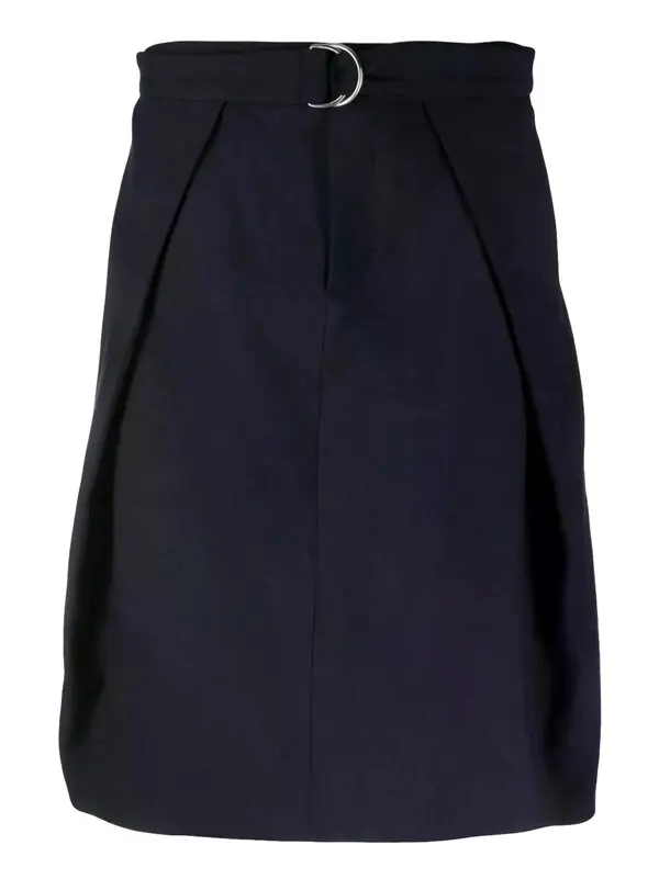 AMI Paris D-ring Buckle Midi Skirt - Blue