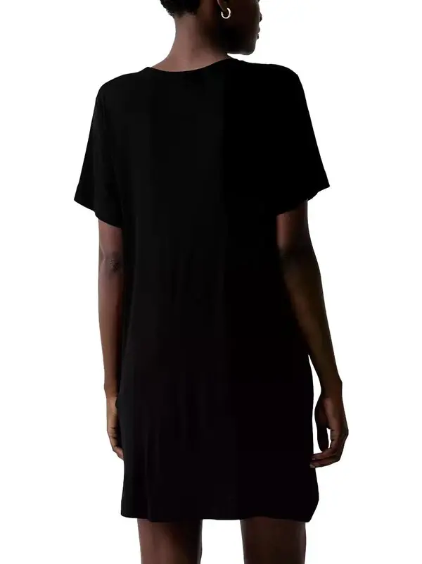 Dkny Logo-print Nightdress - Black
