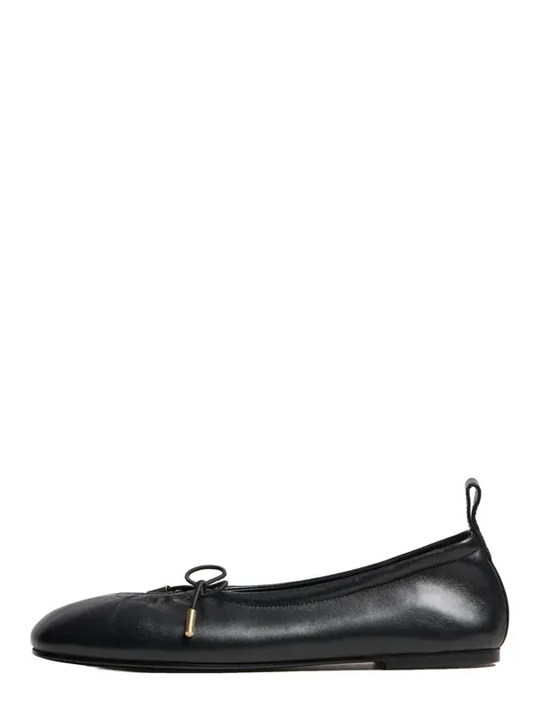 ALOHAS Rosalind Leather Ballet Pumps - Black