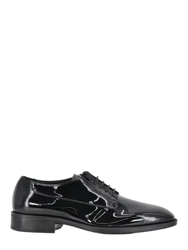 GIUSEPPE ZANOTTI Patent-leather Derby Shoes - Black