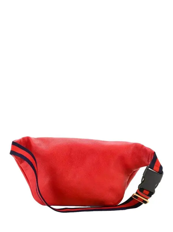 Gucci Logo Printed Leather Medium Belt Bag - Red