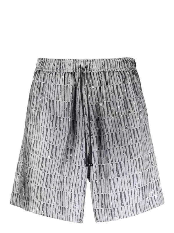 Amiri Graphic-print Drawstring Shorts - Grey