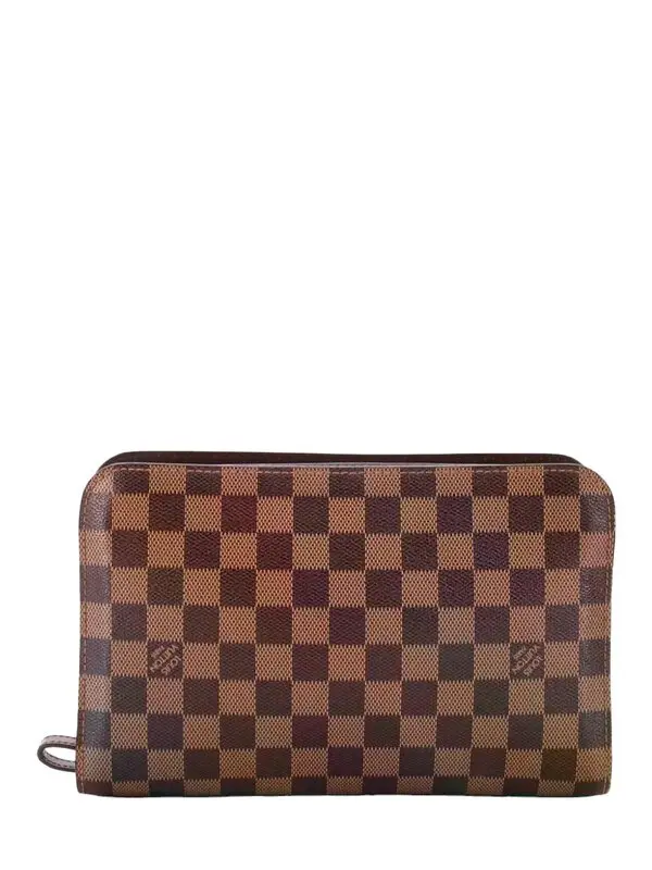 LOUIS VUITTON Pochette Saint Louis Damier Clutch Bag - Brown