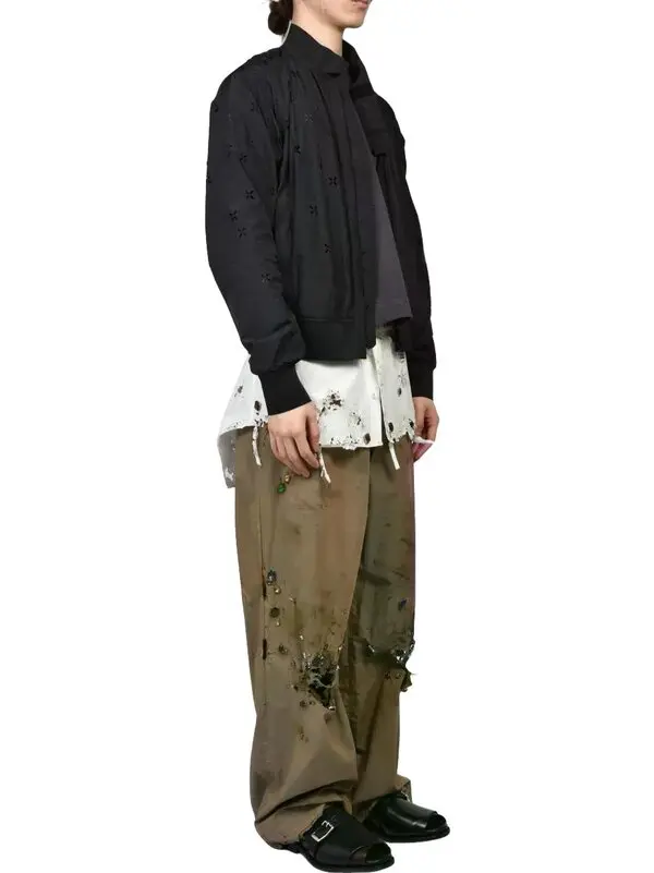 JIAN YE Guai Cut-out Jacket - Black