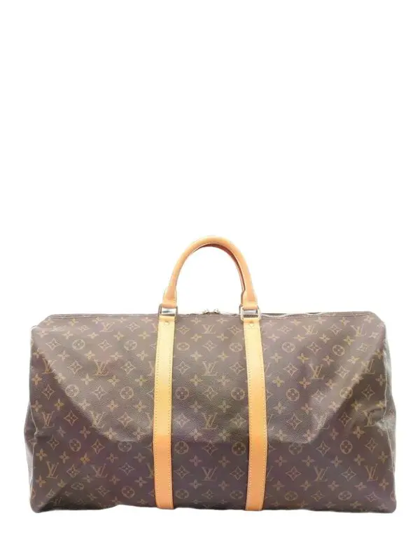 LOUIS VUITTON 1996 55 Monogram Keepall Luggage Bag - Brown