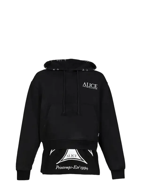 N.HOOLYWOOD Layered Logo-print Hoodie - Black